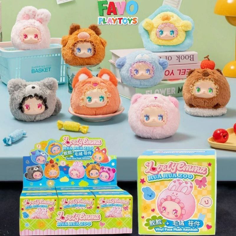 Jual MJ Studio LUCKY EMMA - LOVELY EMMA Rua Rua Zoo Vinyl Face Series Plush Keychain Doll Blind ...