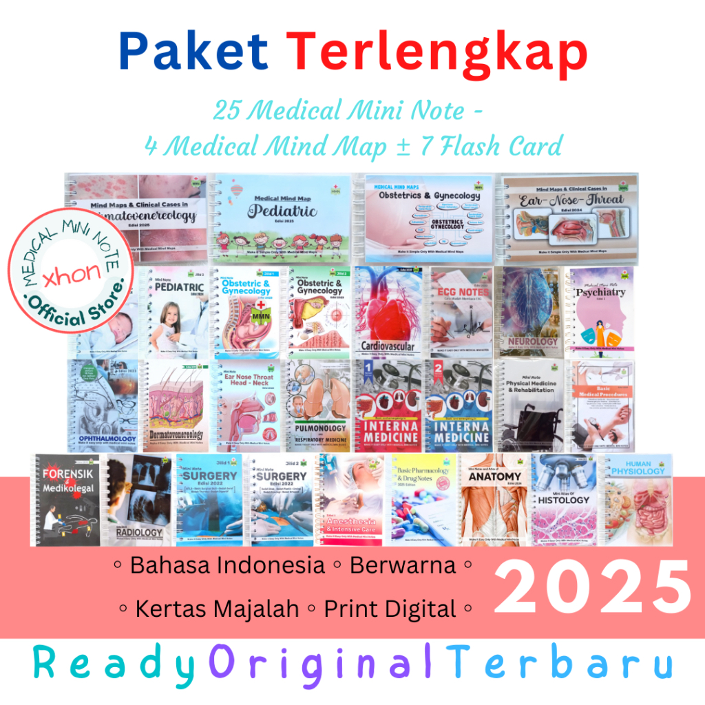 Jual Original Terbaru Paket Terlengkap 2025 25 Medical Mini Note 4