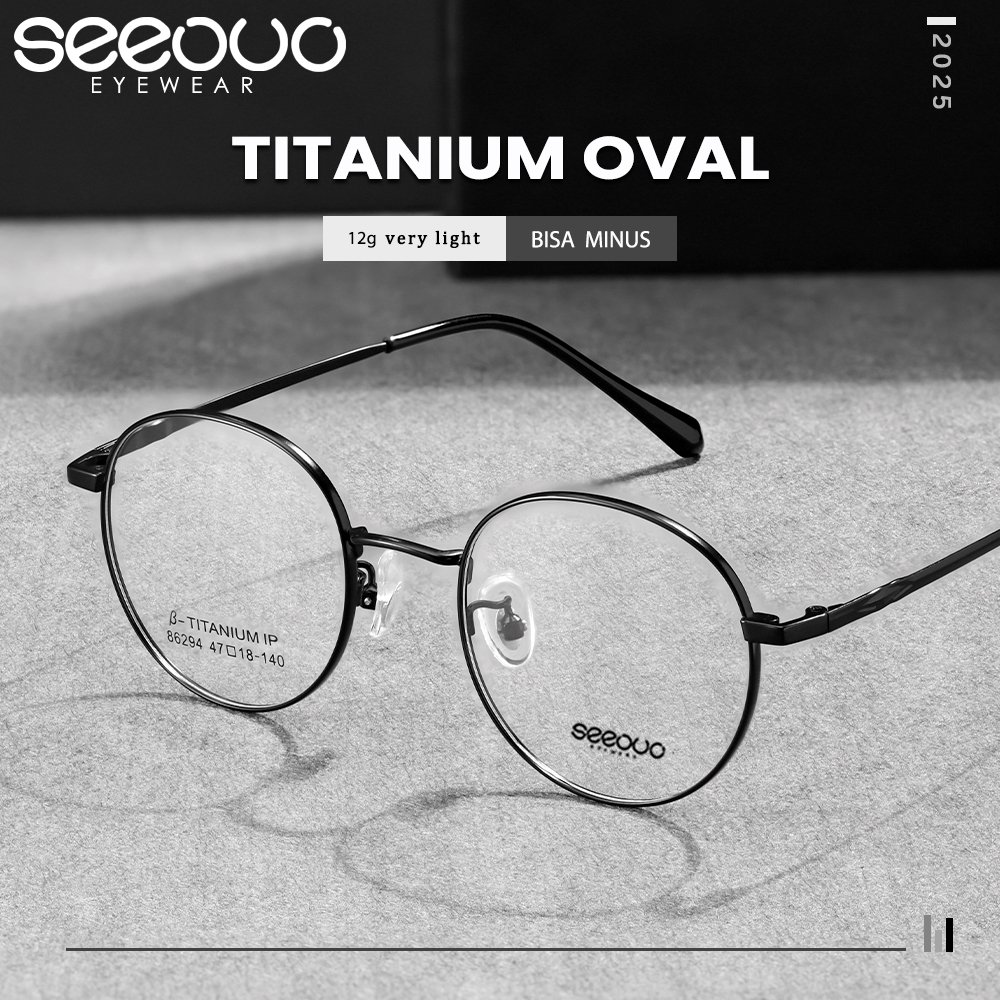 Jual Seeouo Frame Plano Lens Bisa Minus Antiradiasi Blueray Photocromic Frame Model Oval ...