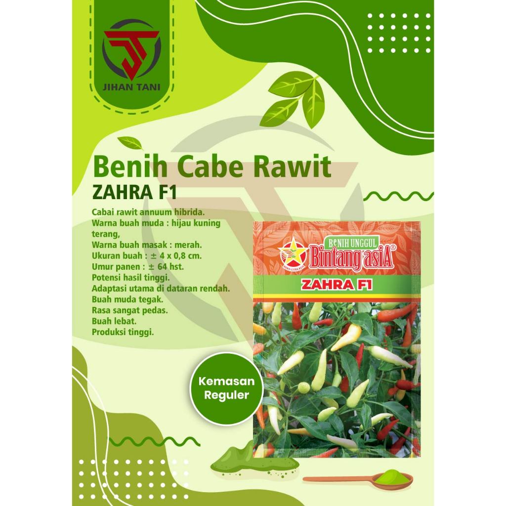 Jual Benih Cabai Cabe Rawit ZAHRA F1 10 Gram Cap Bintang Asia PT Benih ...