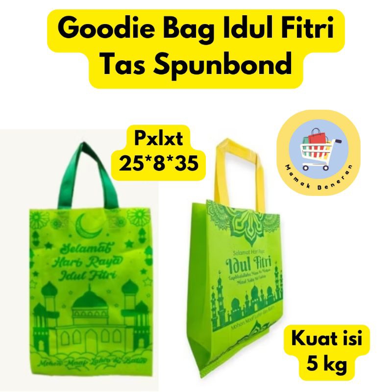 Jual Goodie Bag Tas Spunbond Kain Hampers Kemasan Bingkisan Souvenir Sembako Lebaran Idul Fitri ...