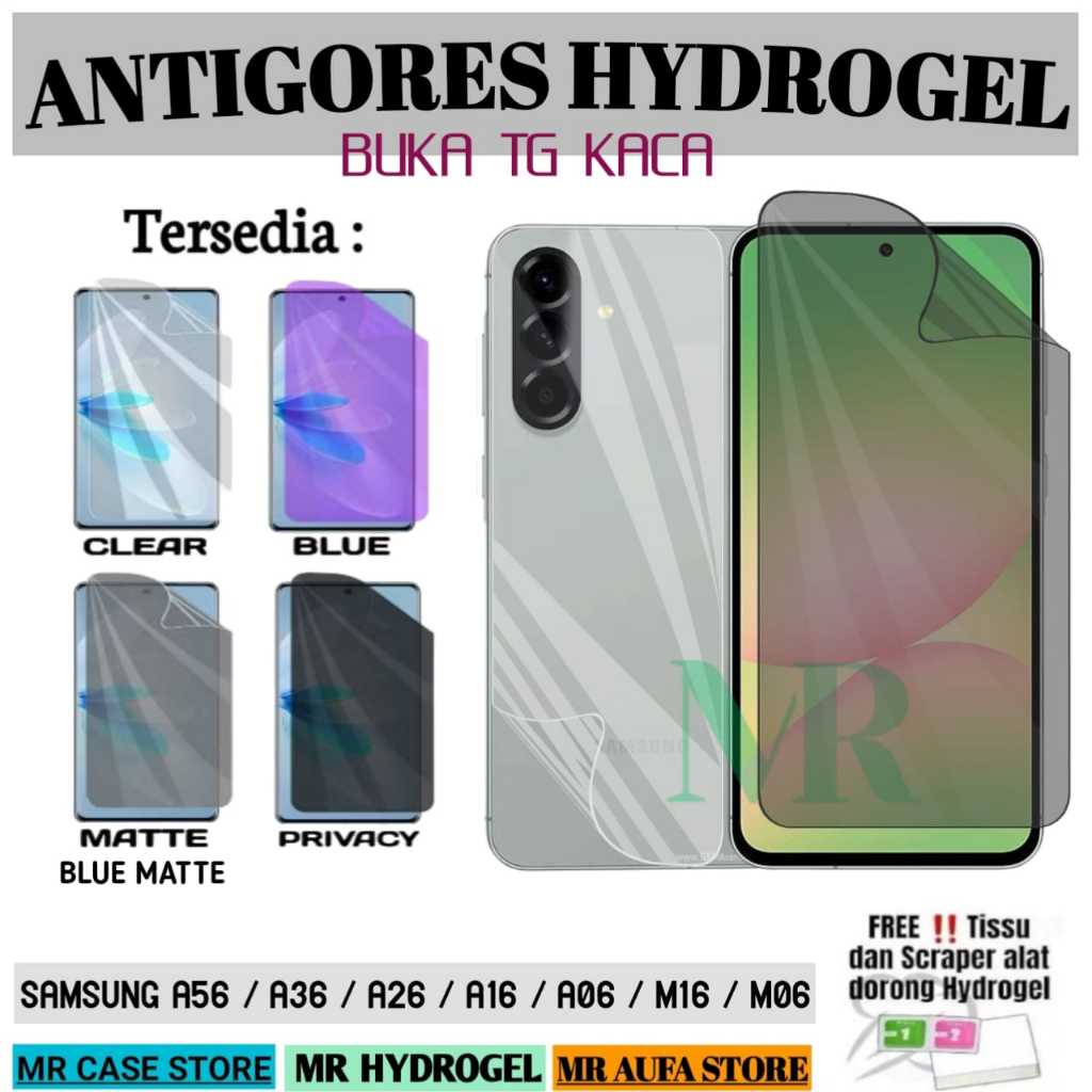 Jual NEW AntiGores Hydrogel Flim bukan tg bahan kaca FOR SAMSUNG A07 / A17 / A56 / A36 / A26 ...