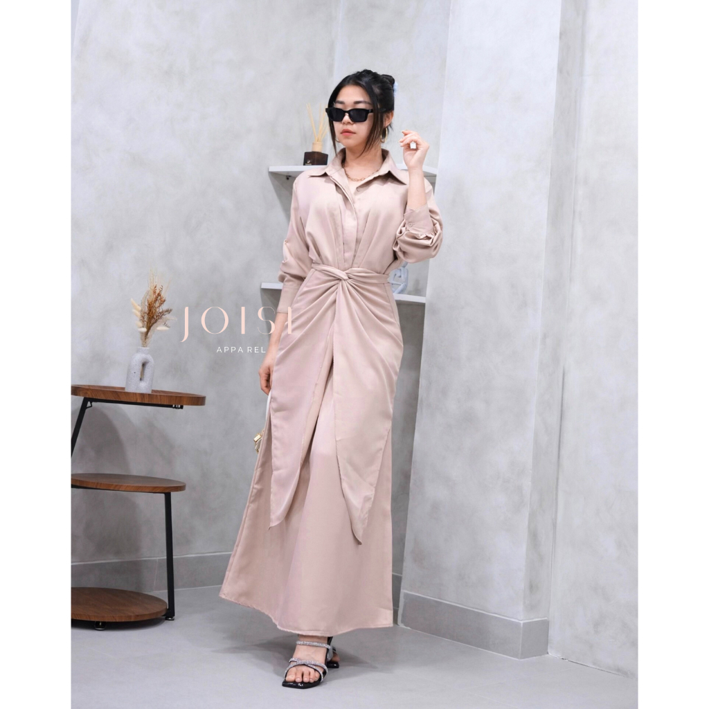 Jual JOISE - Alice Multiway Shirt Dress / Dress Kancing Maxi Casual ...