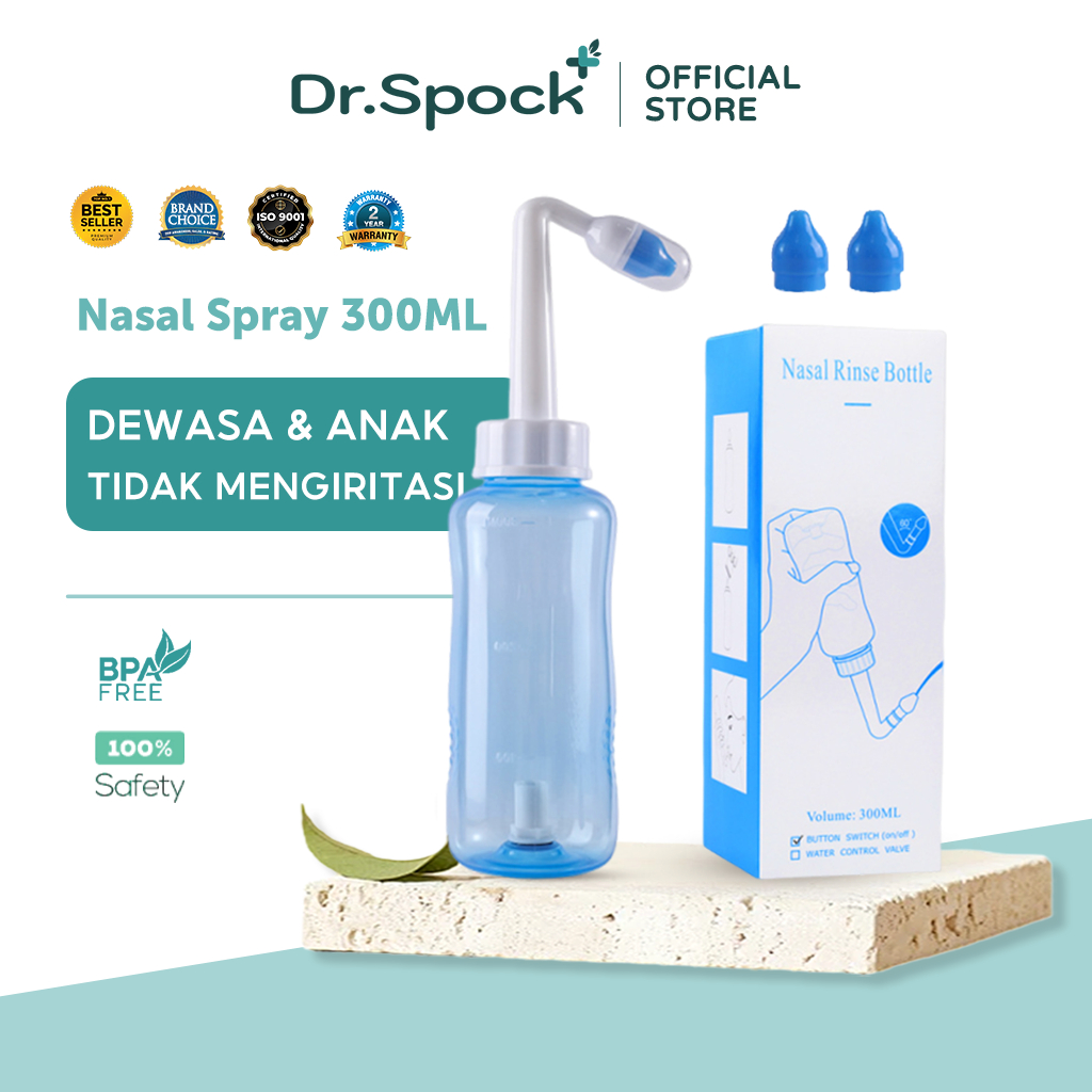 Jual Dr.Spock Nasal Spray Neti Pot Waterpulse Nasal Wash Cleaner Spray ...