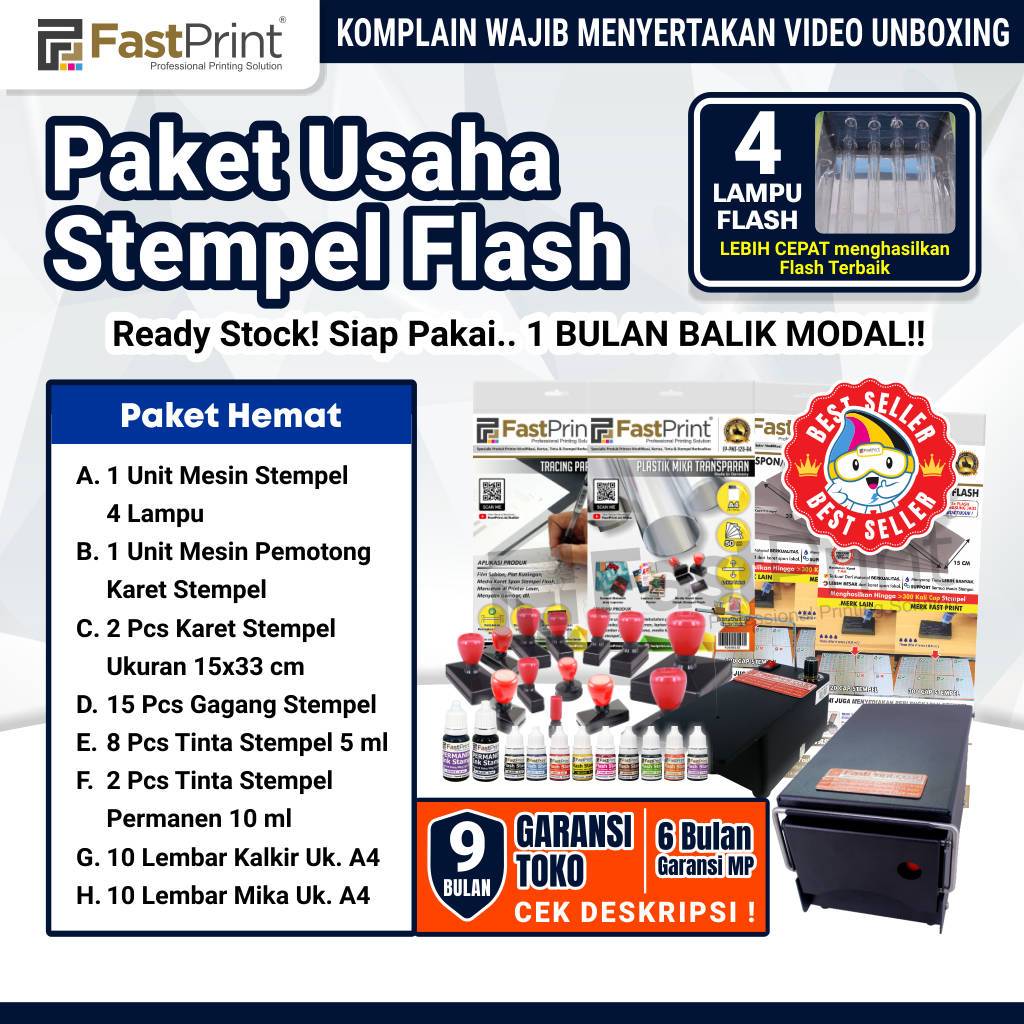 Jual Paket Hemat Usaha Mesin Stempel Warna 4 Lampu Lengkap | Shopee Indonesia