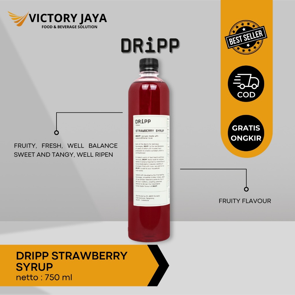 Jual Dripp syrup perasa minuman sirup strawberry 770ml | Shopee Indonesia