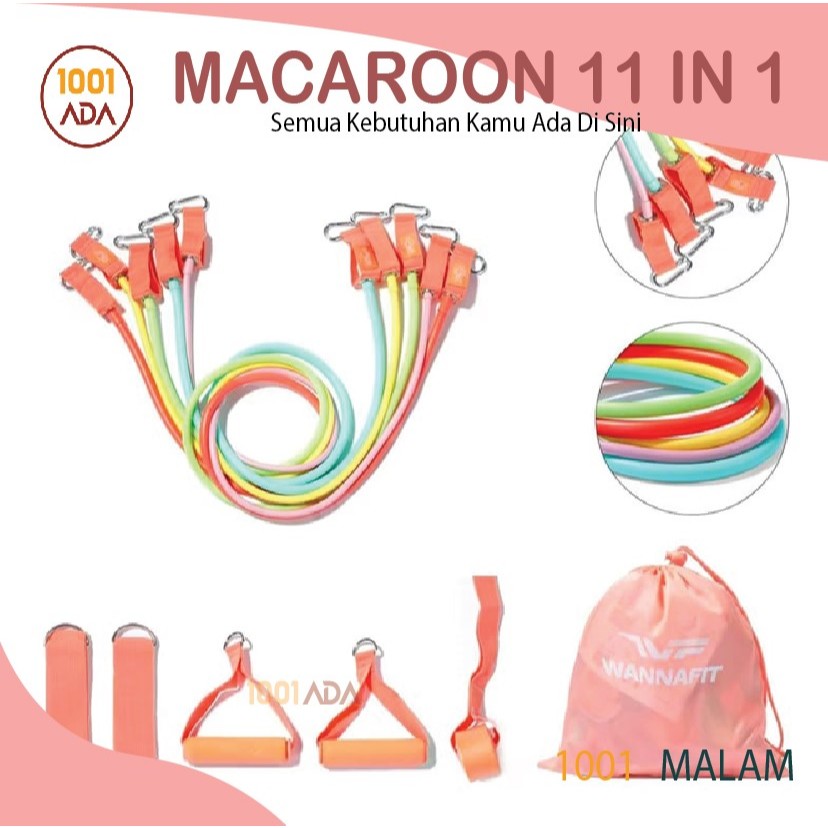 Jual MAX 11 in 1 Pro Resistance Band Set - Macaron | Alat Olahraga ...