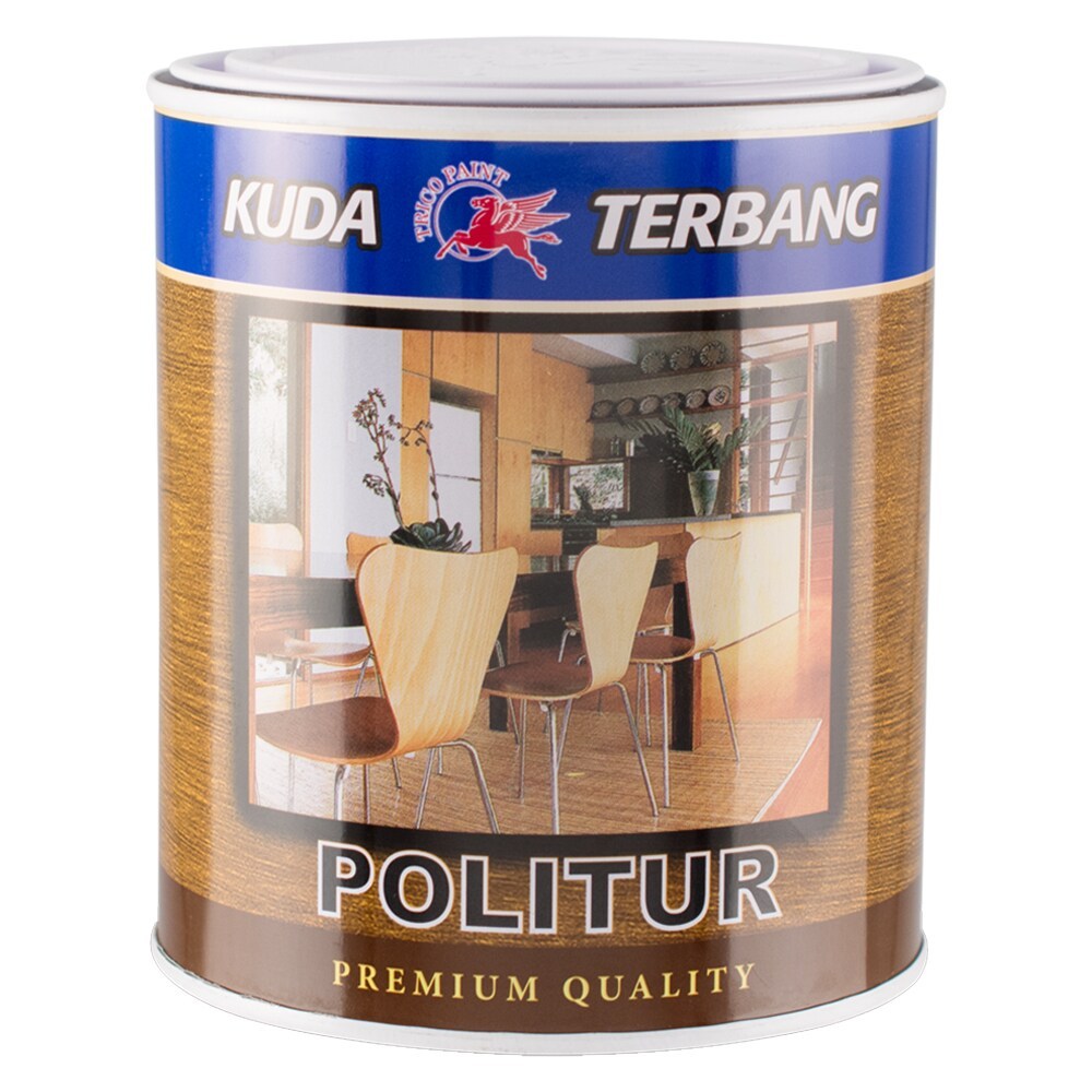 Jual Cat Kuda Terbang Politur Pelindung Besi Kayu Kapasitas 0,9 Liter ...
