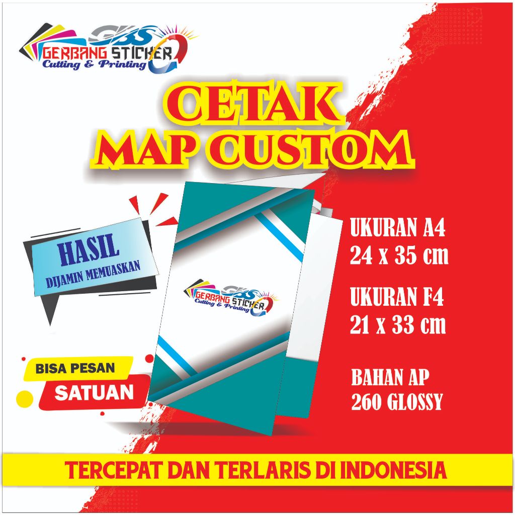 Jual CETAK MAP CUSTOM BAHAN AP 260 GLOSSY | Shopee Indonesia
