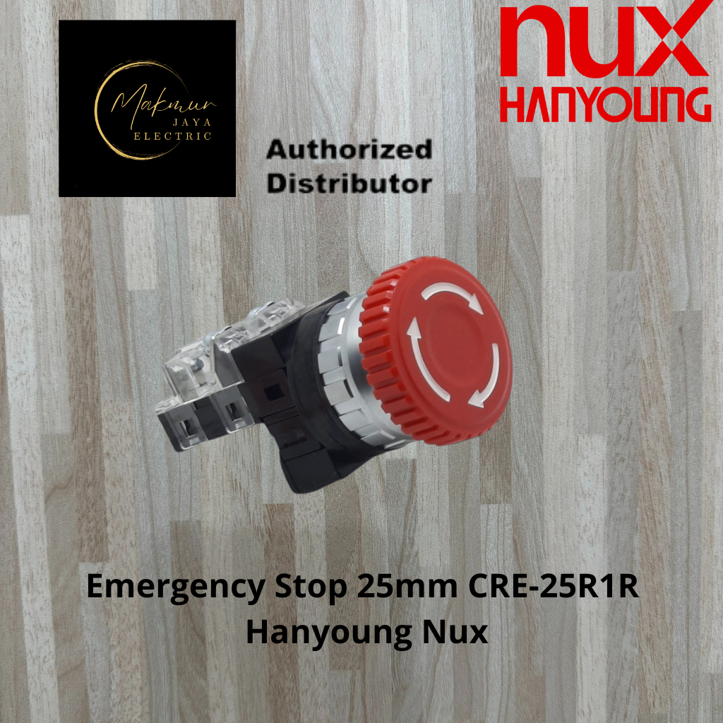 Jual Hanyoung Nux CRE-25R1R Emergency Stop 25mm – Tombol E-Stop Darurat ...