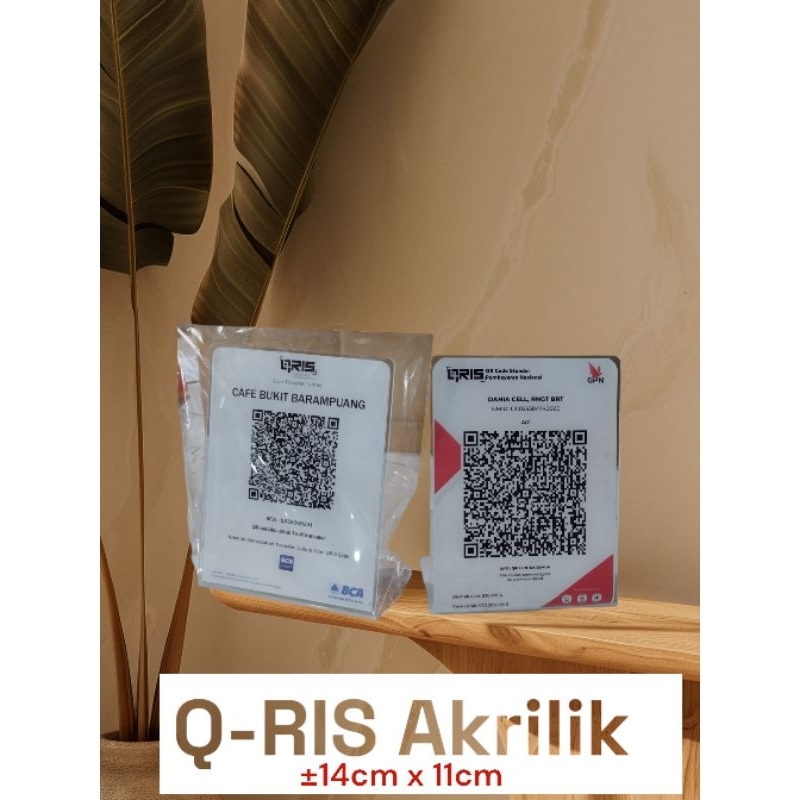 Jual CETAK QRIS AKRILIK QR CODE STANDING | Shopee Indonesia