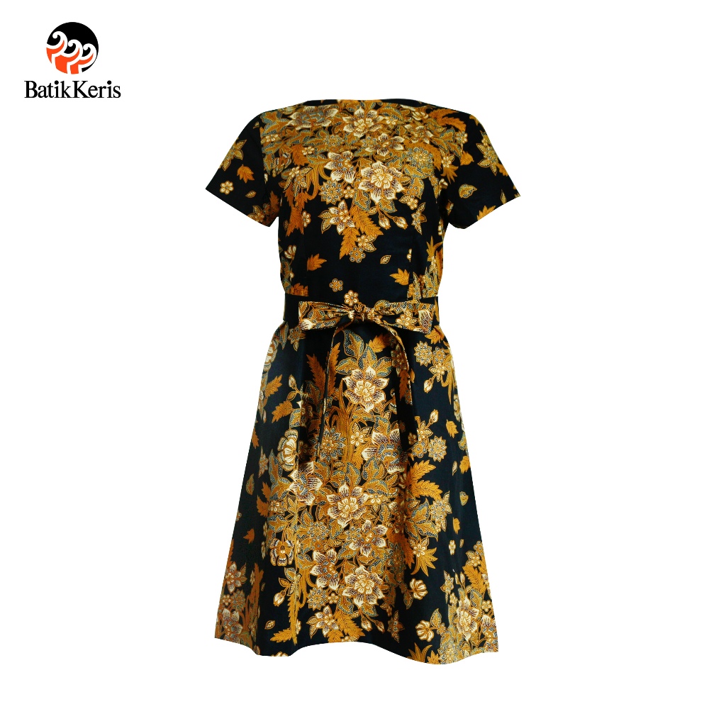 Jual Batik Keris Dress Batik Lengan Setali Motif Keris Puspa Raras ...