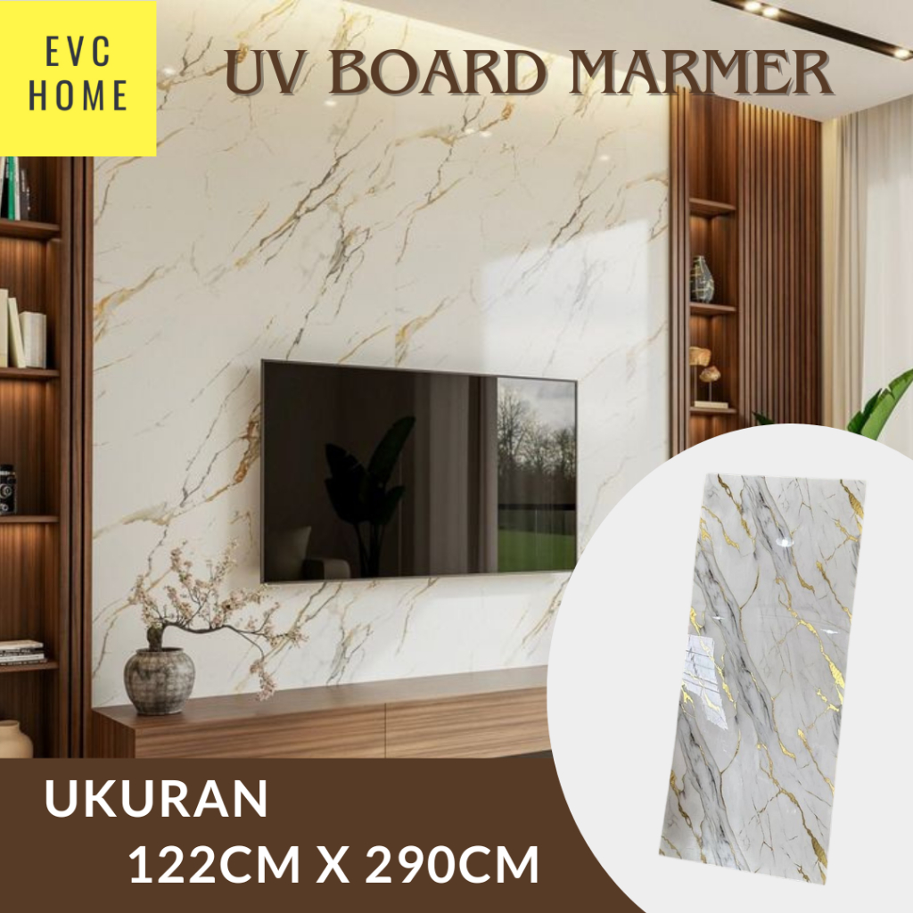 Jual EVCHOME Marmer UV Board 122 x 0,3 x 290cm / UPVC High Quality ...