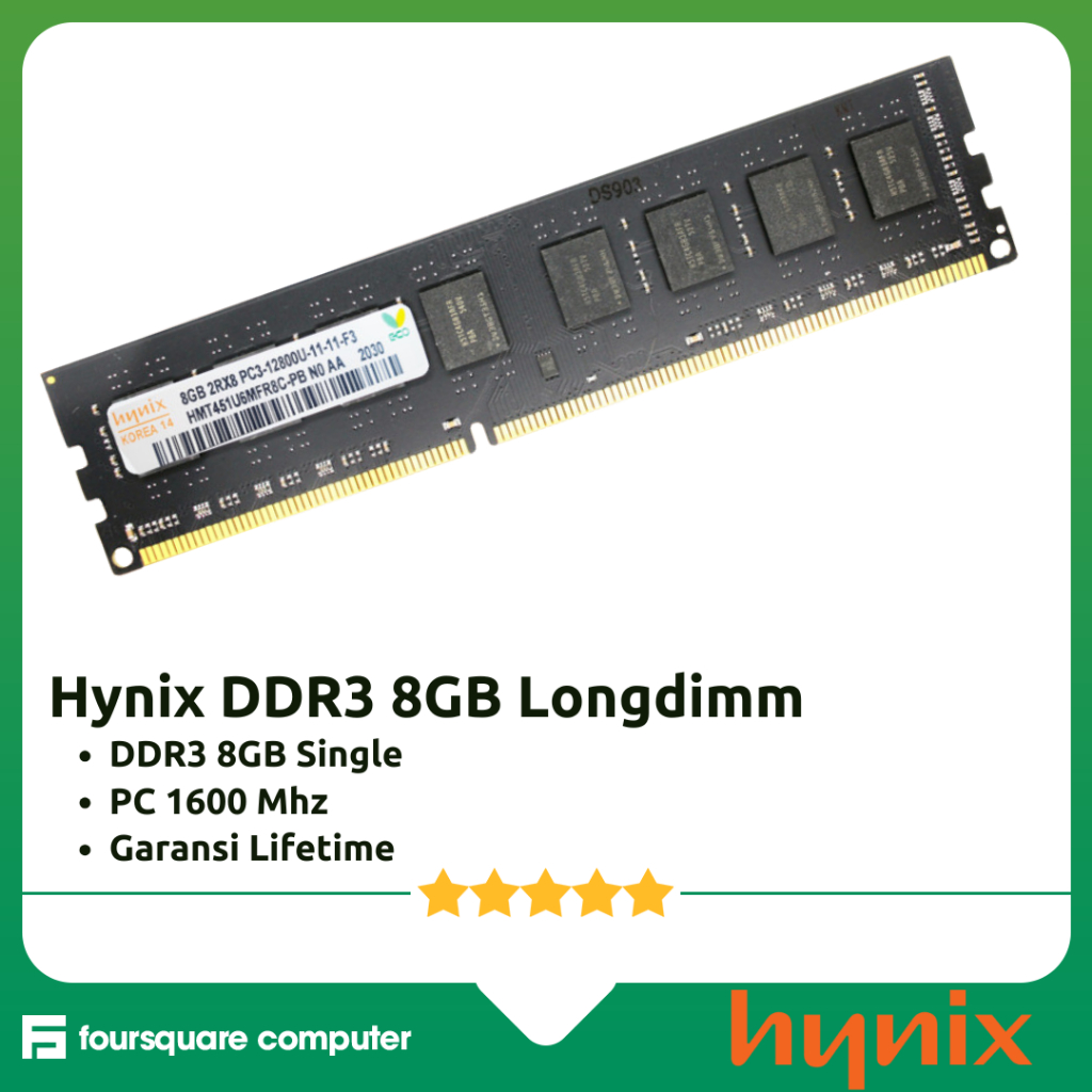 Jual Ram Hynix DDR3 8GB PC 1600 Mhz Single Longdimm Memory Dekstop | Shopee Indonesia