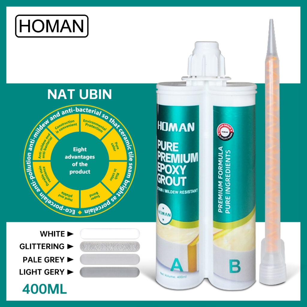Jual Nat Ubin HOMAN Anti Air dan Anti Jamur Pengisi Lantai Kamar Mandi ...