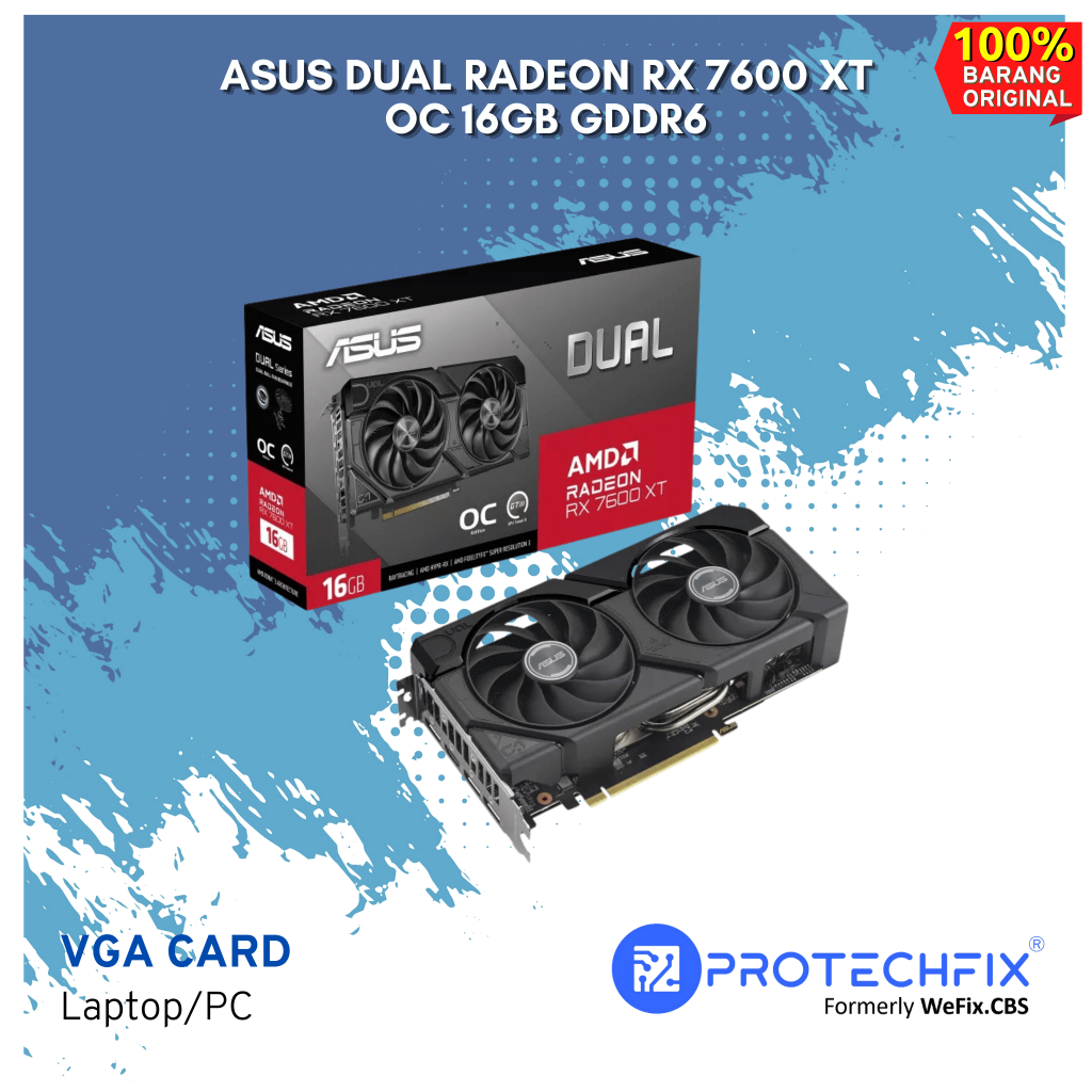 Jual VGA CARD ASUS DUAL Radeon RX 7600 XT OC 16GB GDDR6 | Shopee Indonesia