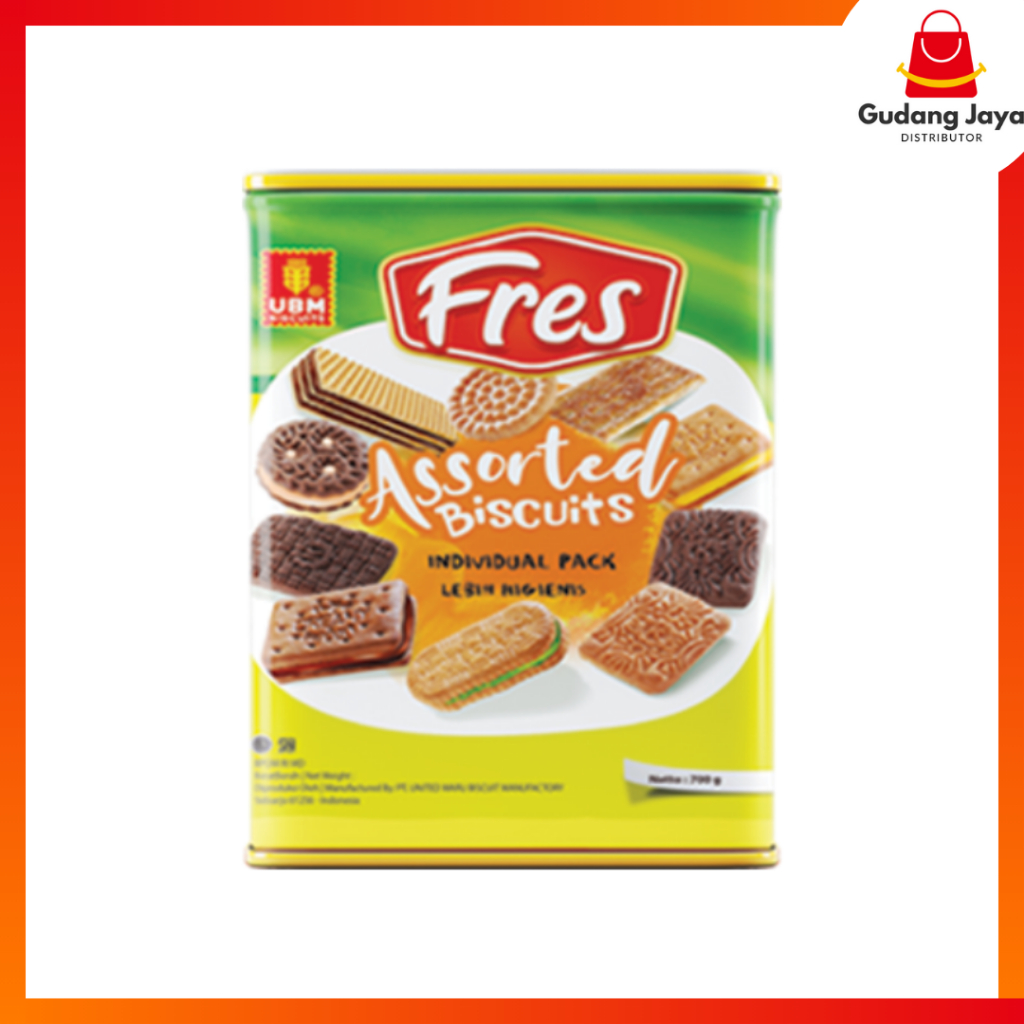 Jual [UBM] BISKUIT FRES ASSORTED 700 GR / KALENG BISKUIT ANEKA RASA ...