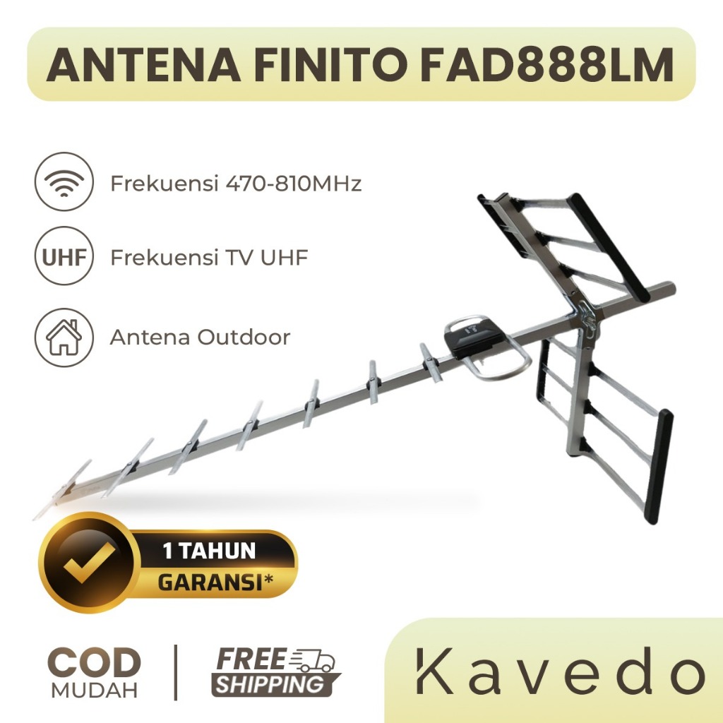 Jual Antena Finito 888 TV Outdor UHF Free Kabel Antena 10Meter | Shopee ...
