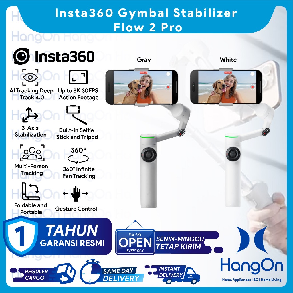 Jual Insta360 Flow 2 Pro Smartphone Stabilizer Gimbal Insta 360 AI Auto Tracking | Shopee Indonesia