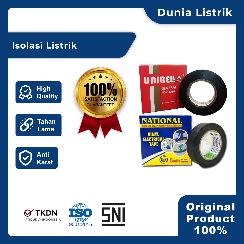 Jual Isolasi Listrik PVC besar Unibel dan National | Shopee Indonesia