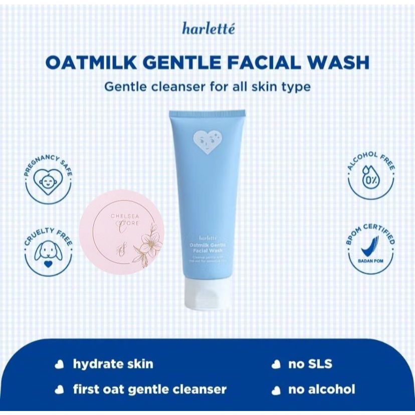 Jual Harlete Oatmilk Gentle Facial Wash | Shopee Indonesia