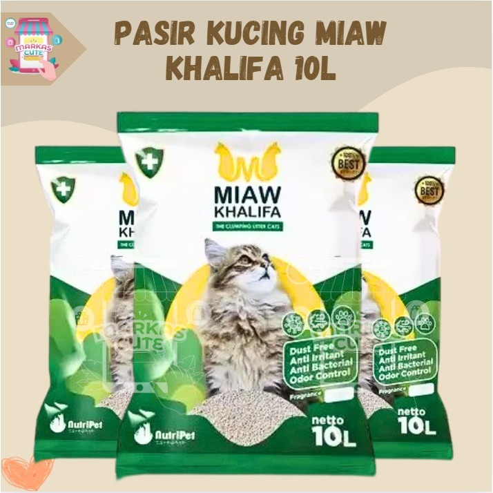 Jual PASIR KUCING MIAW KHALIFA 10L GUMPAl WANGI - Pasir Kucing Premium ...
