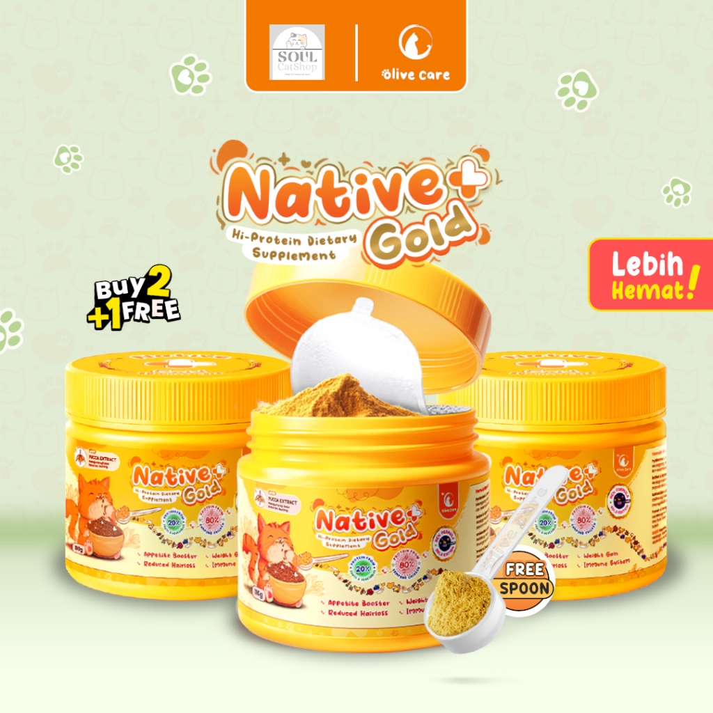 Jual Olive CARE BUNDLING 3pc NATIVE+ GOLD Protein Tinggi 110gr untuk ...