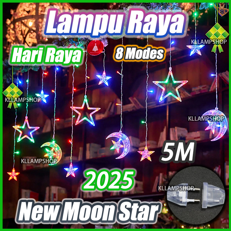 Jual 5Merter Lampu Led Strip Lampu Ramadhan 5m 138LED Tirai Jendela ...
