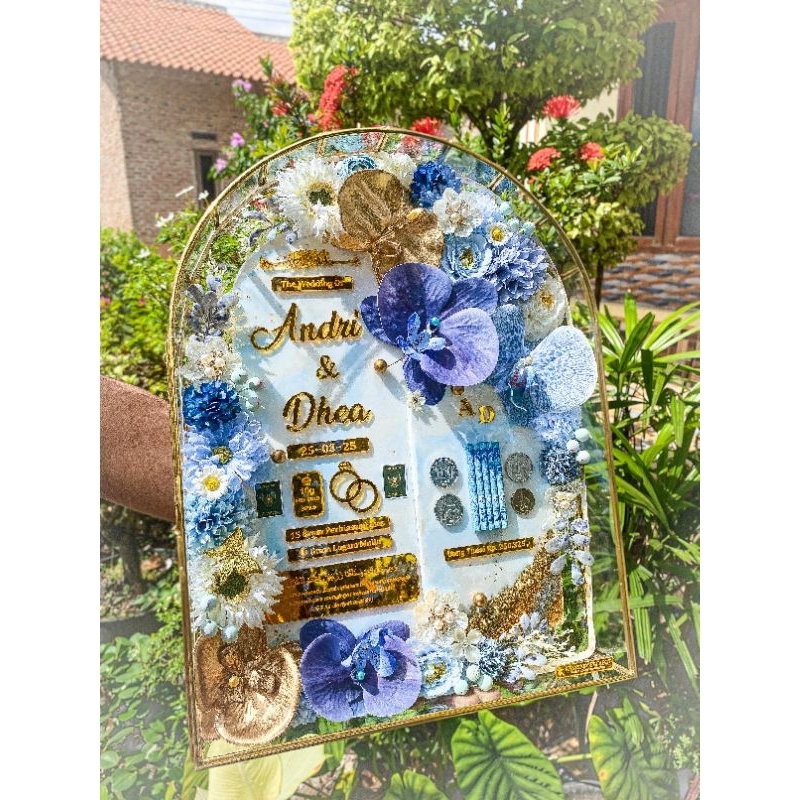Jual Mahar Resin || Mahar Terarium || Bingkai Mahar Mewah ukuran 30 x ...