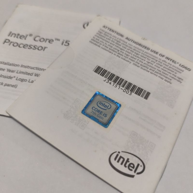 Jual Stiker Logo Processor Intel Core i5 Gen-7th Original | Shopee ...