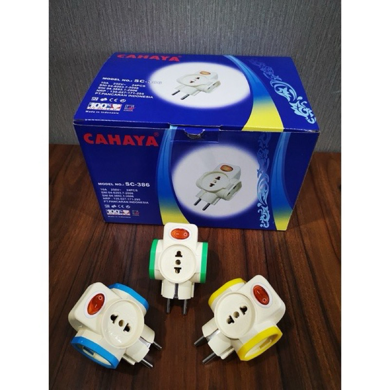 Jual TL0110 Steker T Listrik 4 cabang SNI colokan cabang multi ...