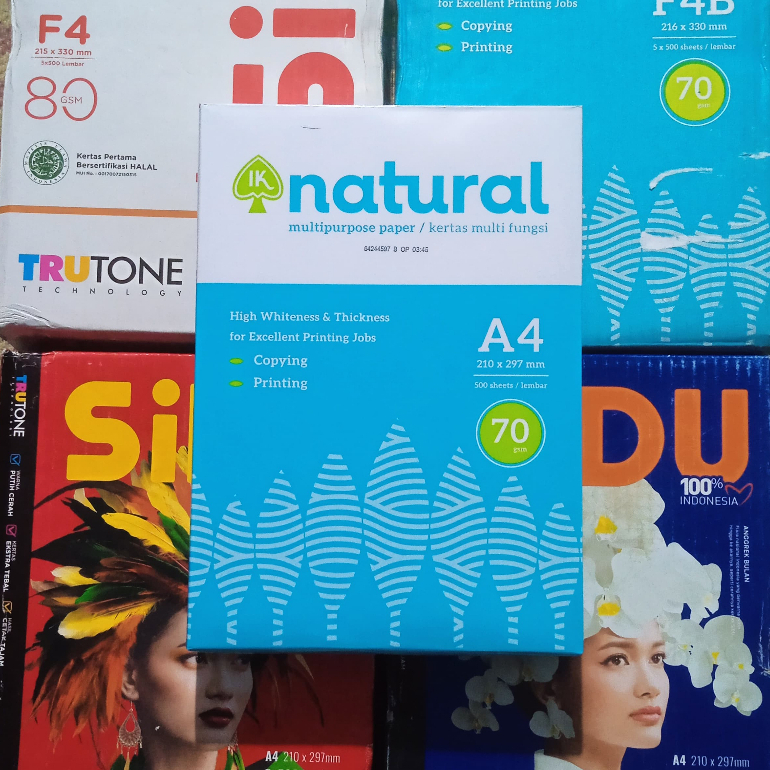 Jual ORBAL BISA INSTANT & COD kertas hvs a4 1 rim natural 70 gsm kertas print fotocopy 500 ...