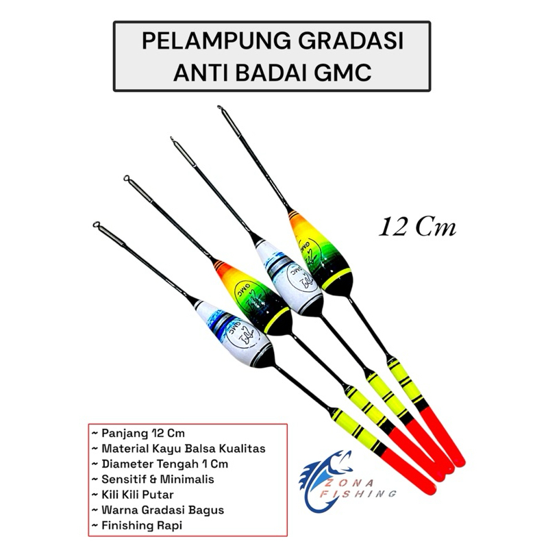 Jual Pelampung Anti Badai Gradasi GMC 12 cm Undlup Maximal | Shopee ...