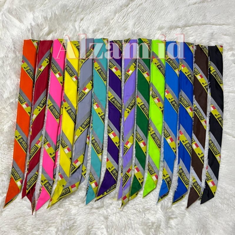 Jual scraf Pramuka jumping Scout list kuning menyala/scarf pramuka ...