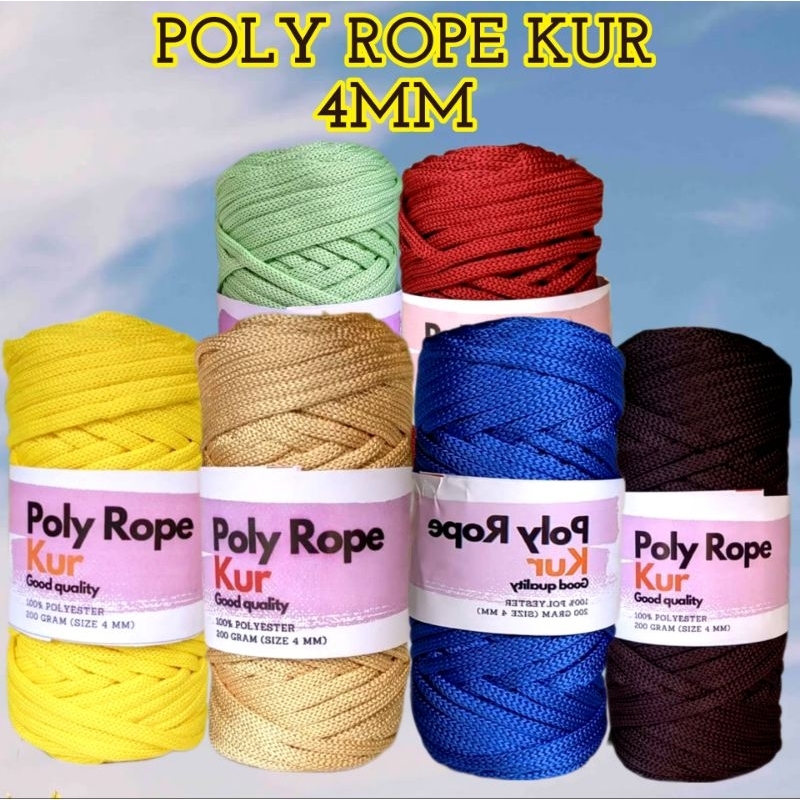 Jual BENANG RAJUT POLY ROPE KUR 4MM | Shopee Indonesia
