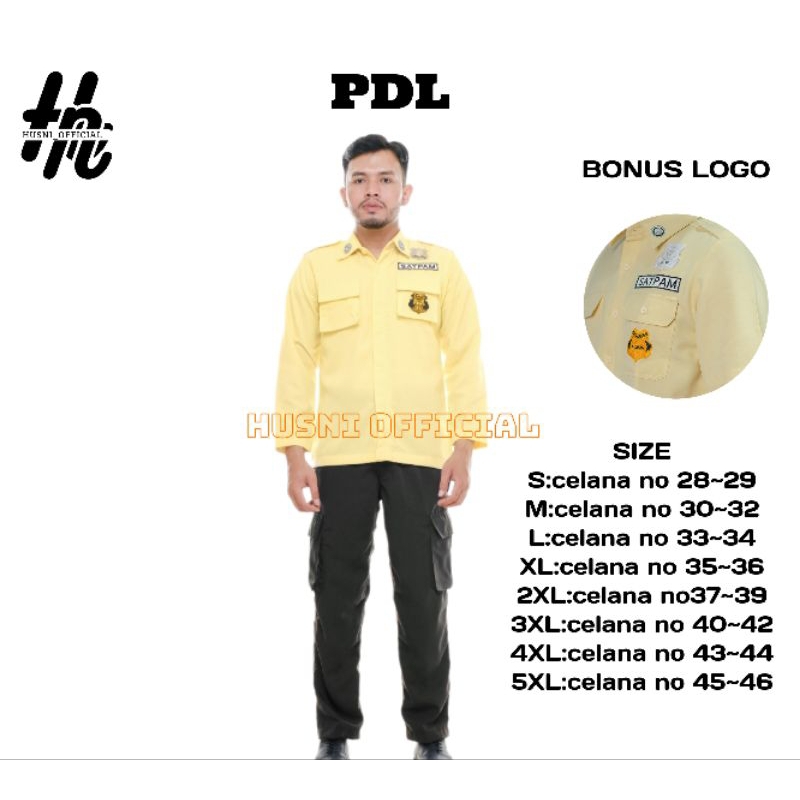 Jual SERAGAM PDH SATPAM CREAM KREM/BAJU PDL SATPAM CREAM TERBARU/BAJU ...