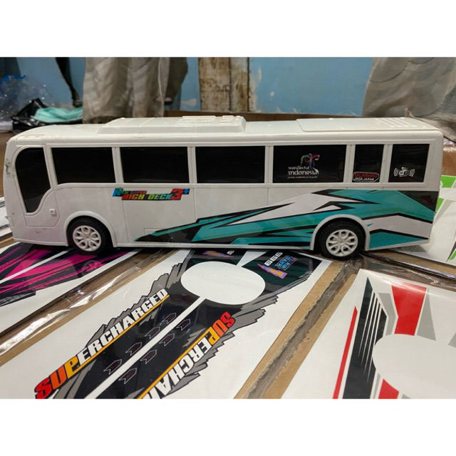 Jual stiker livery bus miniatur basuri anti air belum di cutting ...