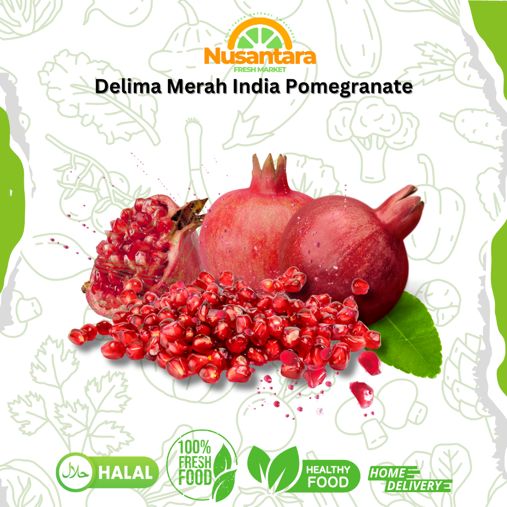 Jual Delima Merah Import India Pomegranate Manis Segar Kaya Manfaat ...