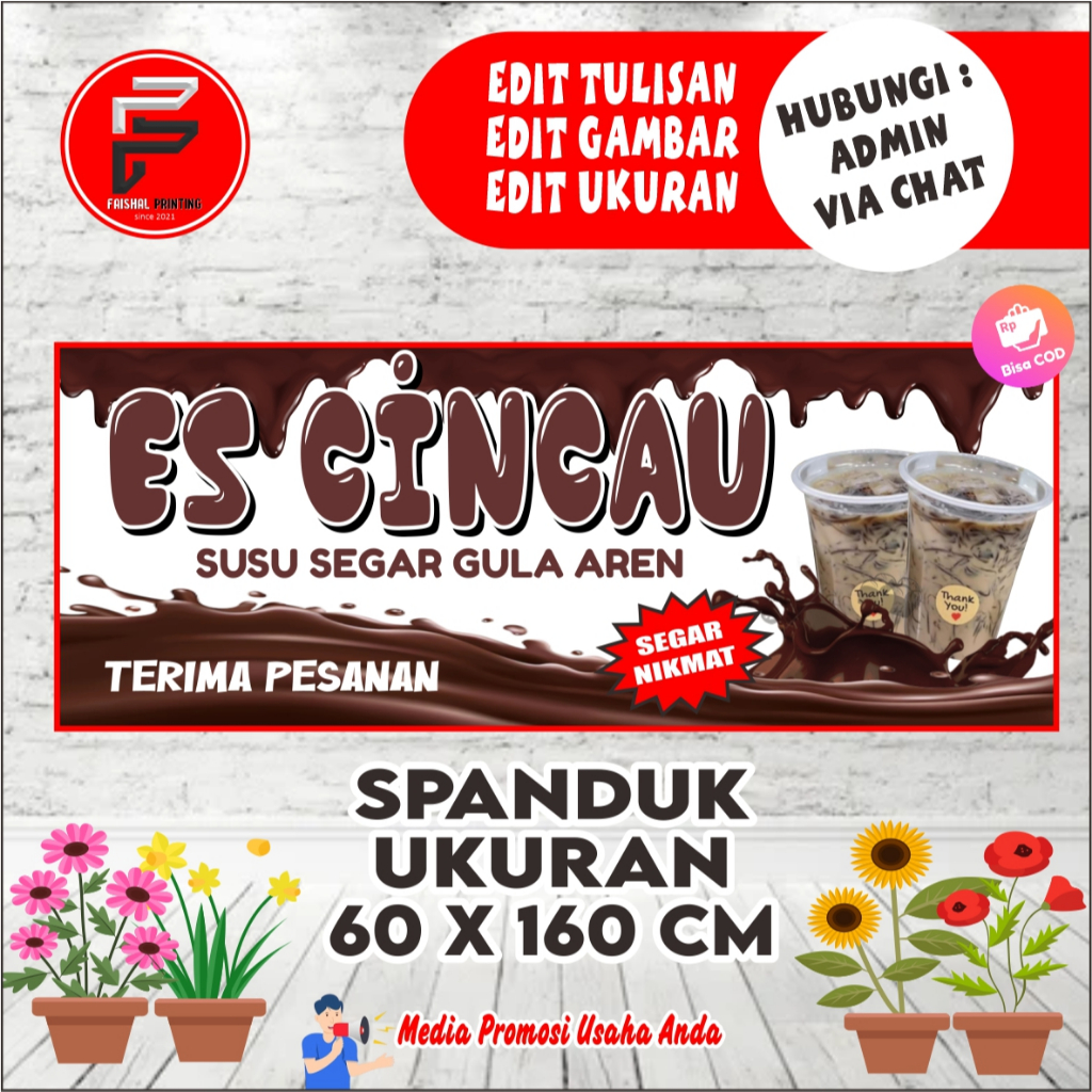 Jual Spanduk Banner Es Cincau / Spanduk ES Cappucino Cincau Ukuran 160 ...