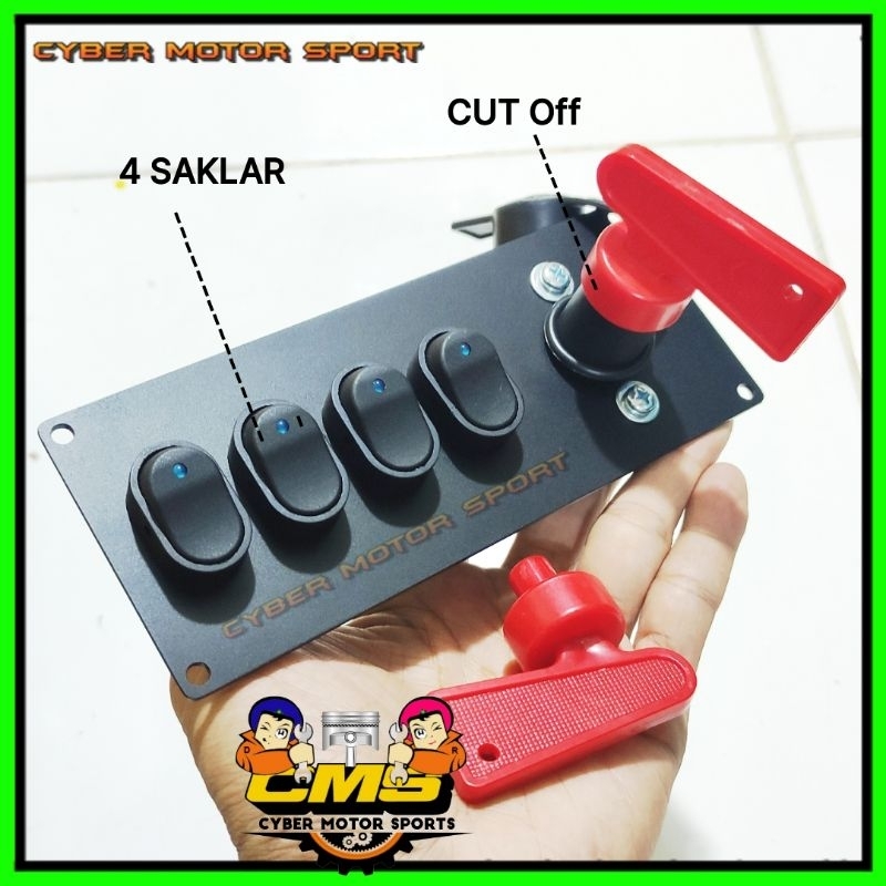 Jual saklar universal 12v 24v mobil dashboard instrument Cut off aki ...