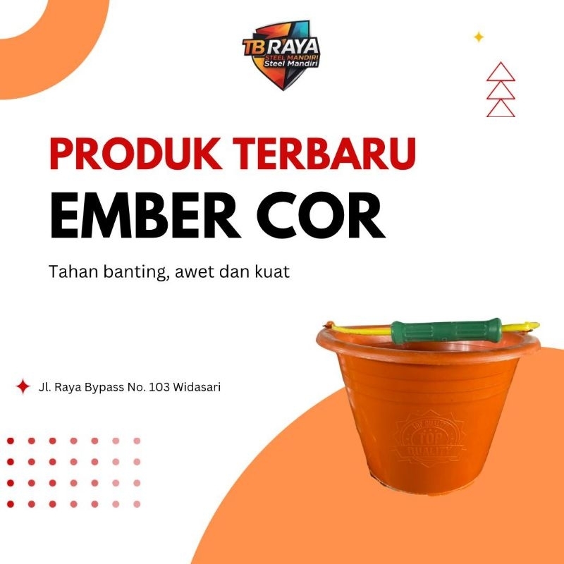 Jual EMBER COR PLASTIK ORANYE KECIL | Shopee Indonesia