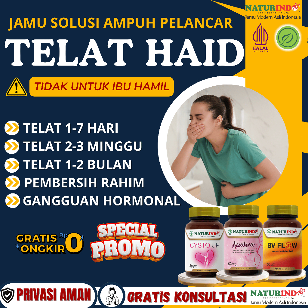Jual Obat Herbal Pelancar Telat Haid 1 2 3 4 Bulan Terlancar Hed Nyeri ...