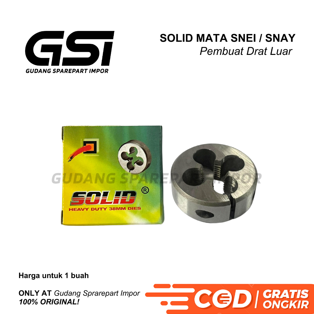 Jual SOLID Mata Snei Pembuat Drat Luar / Snay / Alat Ulir Drat / Senai ...