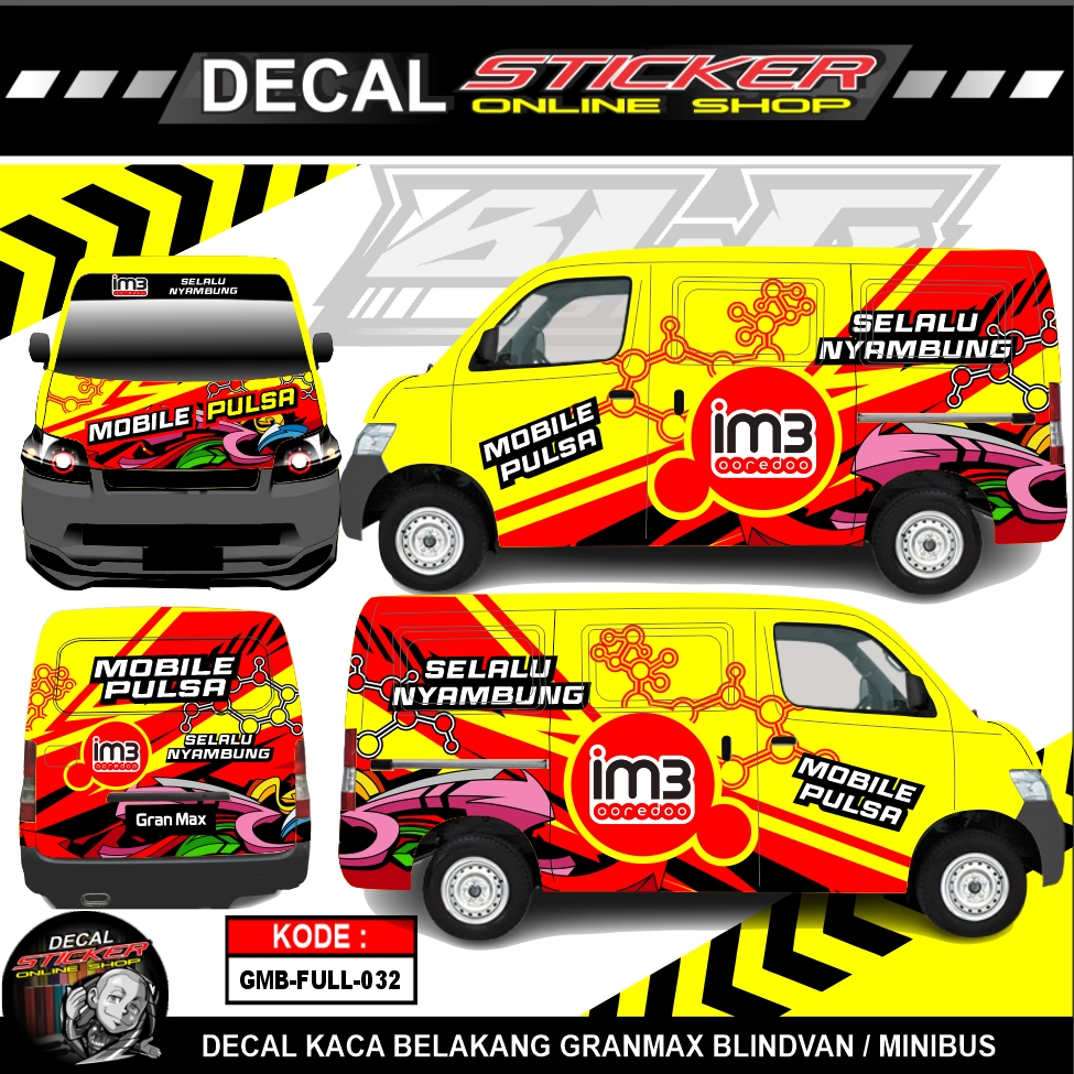 Jual DECAL FULL BODY BRANDING MOBIL GRANMAX BLINDVAN MINIBUS VAN STIKER ...