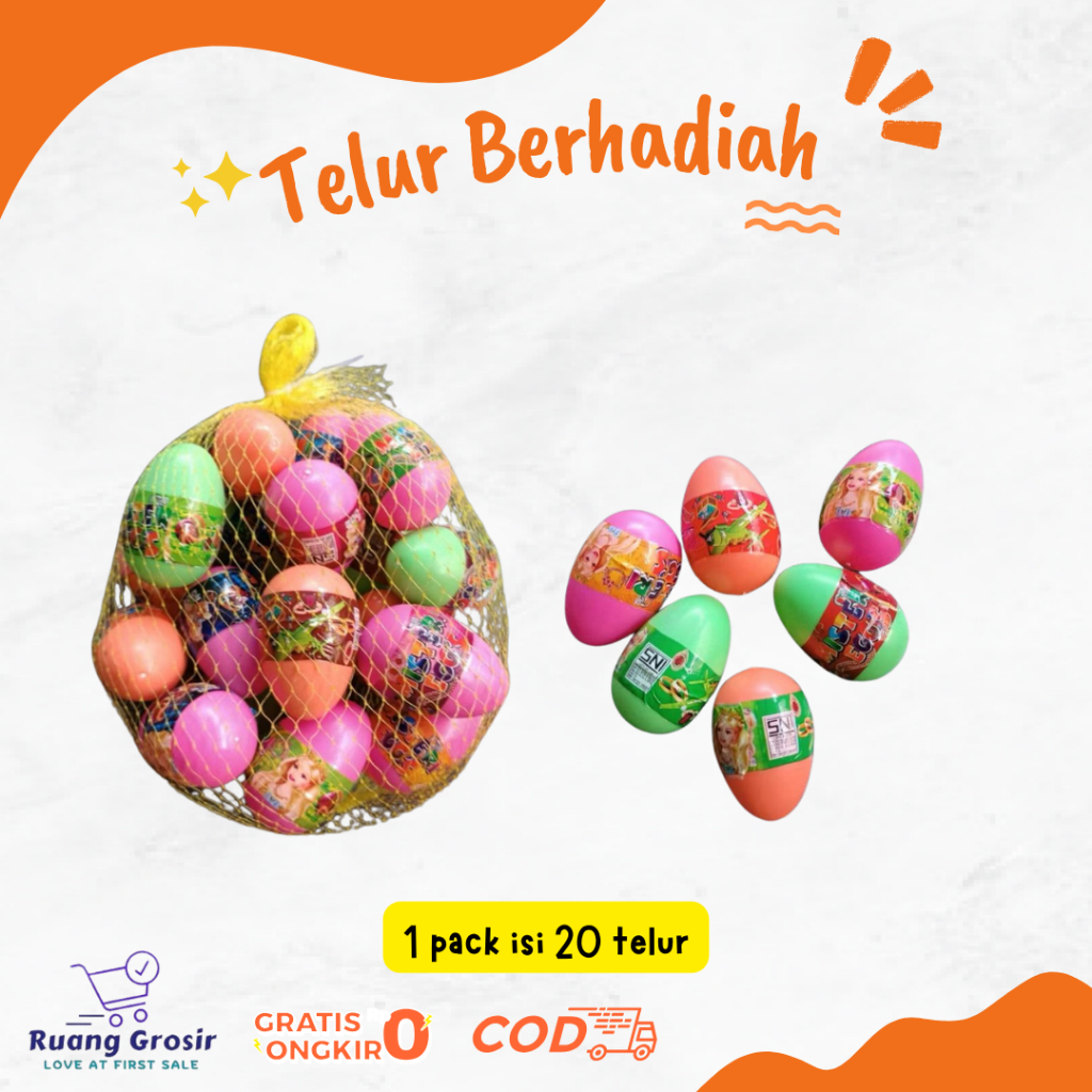 Jual Telur Mainan Berhadiah Random isi 20 telur | Shopee Indonesia