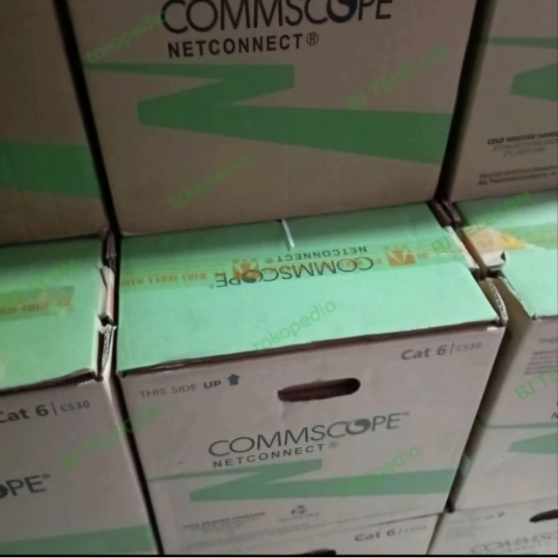 Jual KABEL UTP CAT 6 AMP COMMSCOPE 4P/24AWG BIRU 305METER ORIGINAL ...