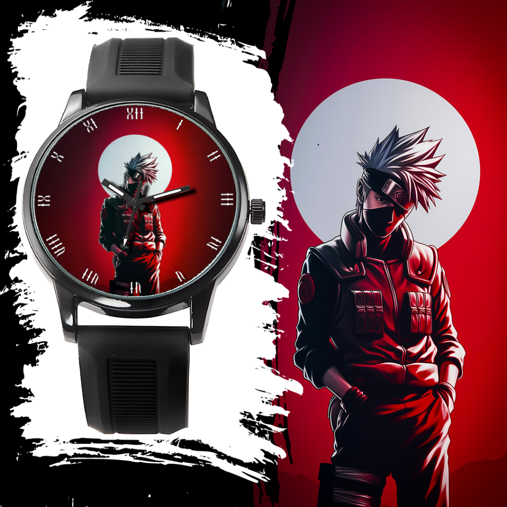 Jual Jam Tangan Anime Naruto Rubber Kakashi Hatake | Shopee Indonesia