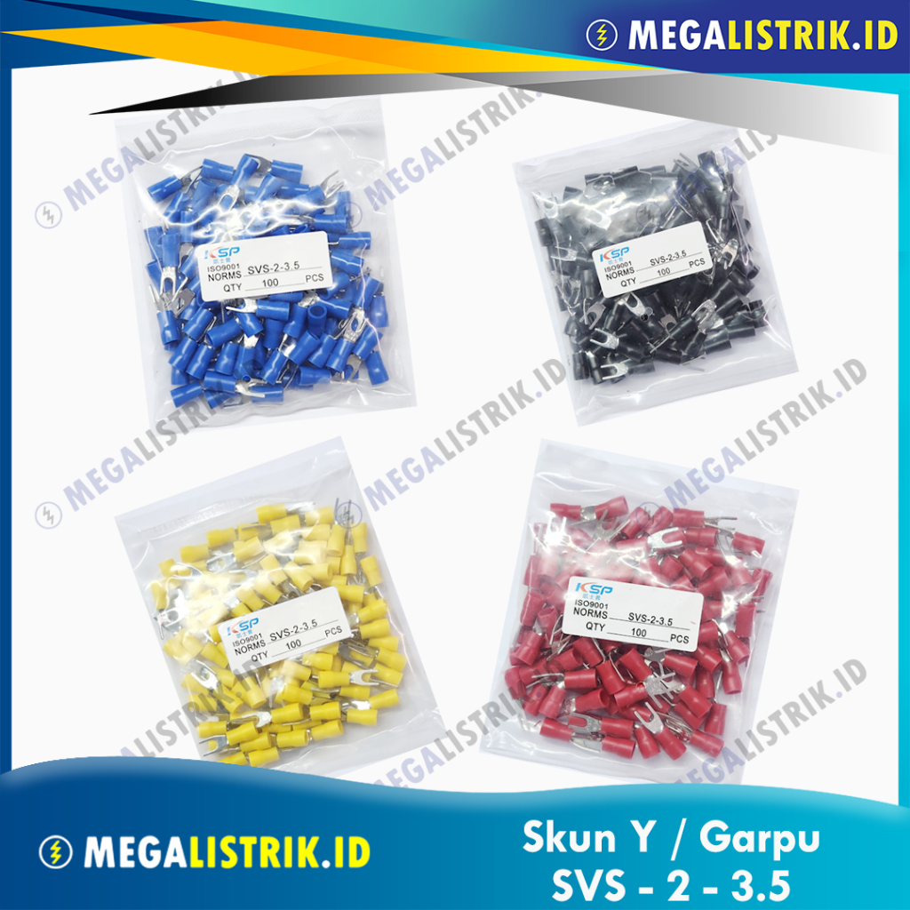 Jual KSP SKUN Y 2.5 MM SVS-2-3.5 ( 100 PCS ) / SKUN KABEL TIPE GARPU 2.5MM PER PACK | Shopee ...