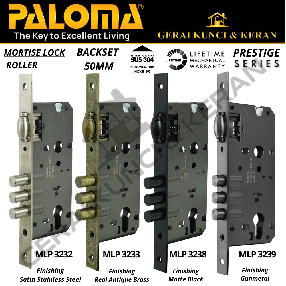 Jual PALOMA MLP 3232 3233 3238 3239 Body Kunci Pintu Pelor Backset 50 ...