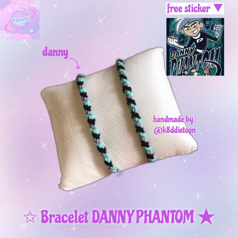 Jual (A2) Gelang benang serut / macrame bracelet ★ Danny Phantom — free ...